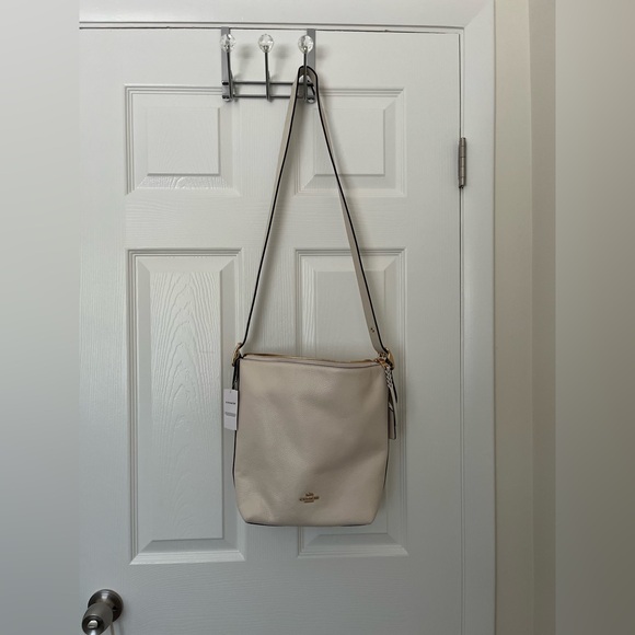 Coach | Bags | Coach Ivory Leather Shoulder Bag | Poshmark